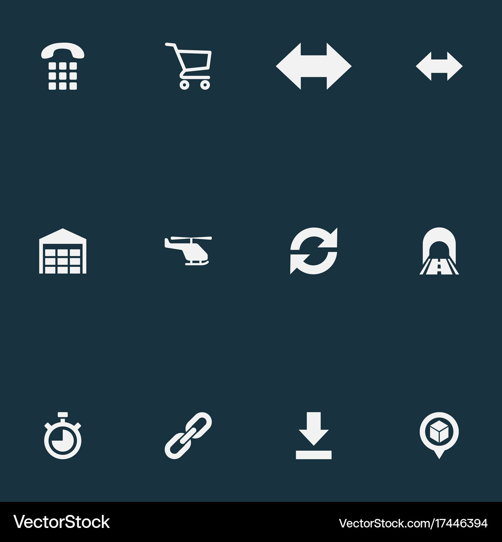 Set simple logistics icons Royalty Free Vector Image