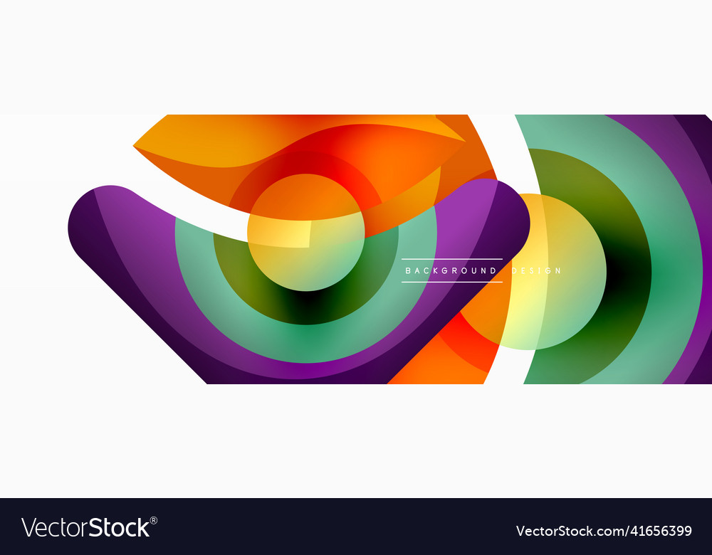 Abstract background with color geometric shapes Vector Image