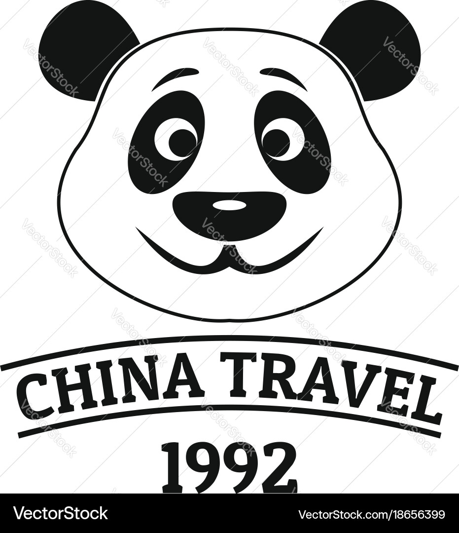 China animal logo simple black style Royalty Free Vector