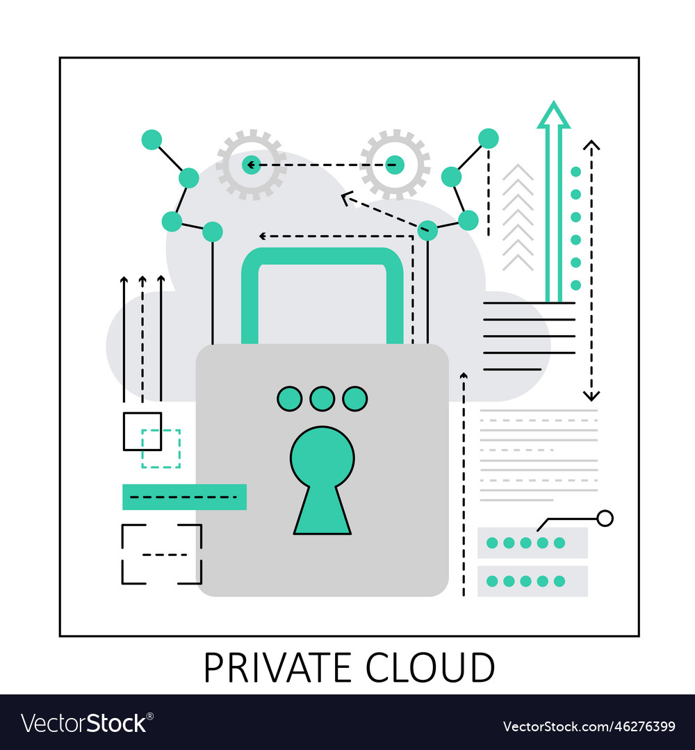 Data cloud security system Royalty Free Vector Image