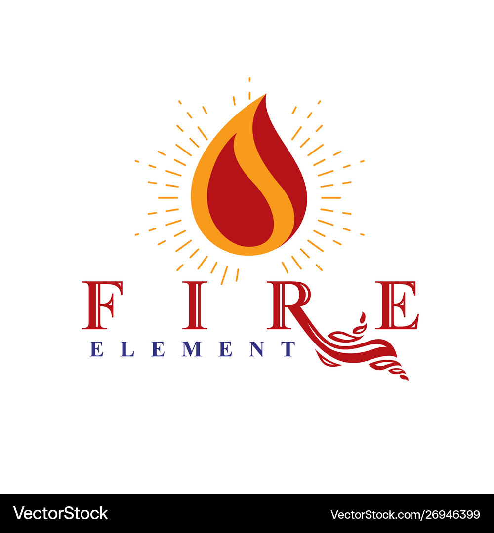 Fire element abstract logo for use as petrol Vector Image