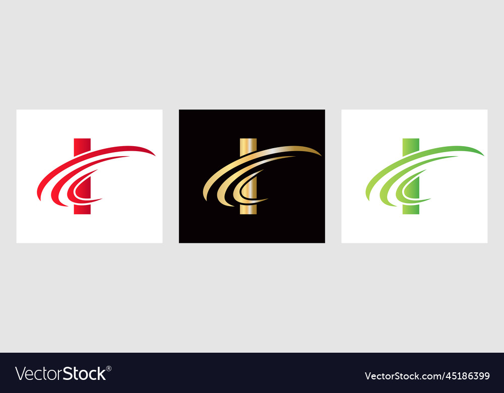 Letter i logo design template monogram i Vector Image