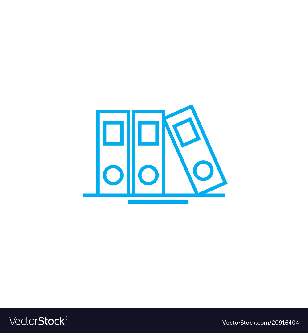 File folder linear icon concept folder line Vector Image