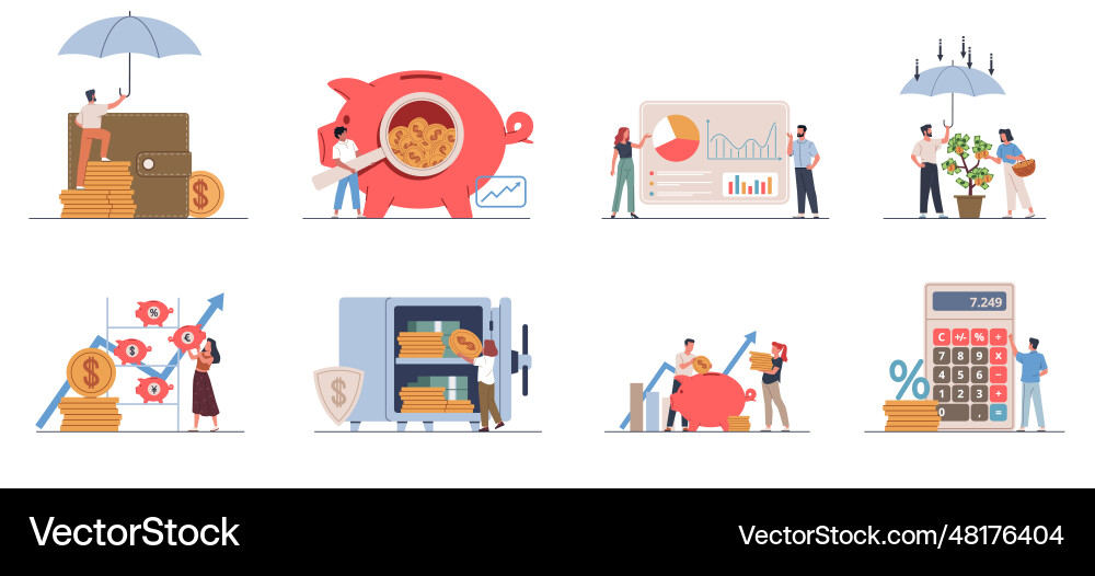 Financial management budget planning Royalty Free Vector