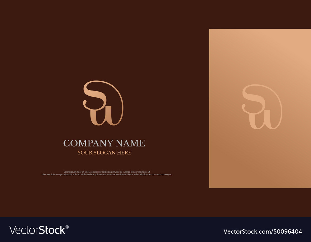 Initial sw logo design Royalty Free Vector Image Initial sw logo design Royalty Free Vector Image
