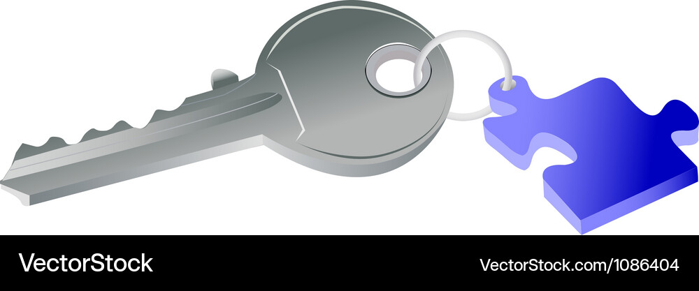 Key to puzzle concept Royalty Free Vector Image