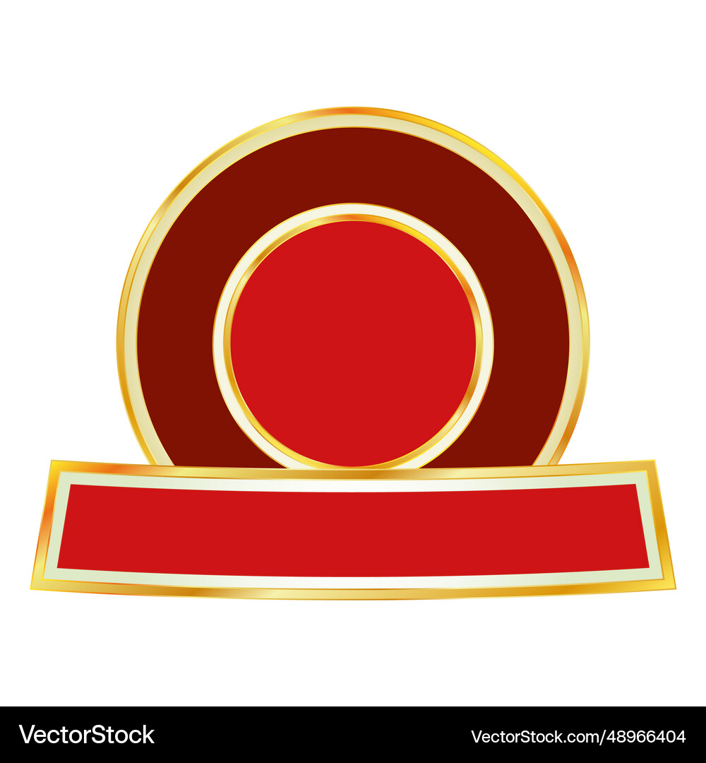 Red round label 3 Royalty Free Vector Image - VectorStock