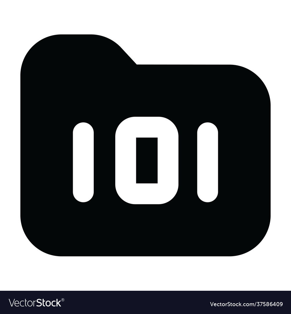 Binary folder Royalty Free Vector Image - VectorStock