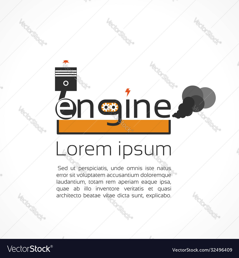 Engine-technology background for your text Vector Image