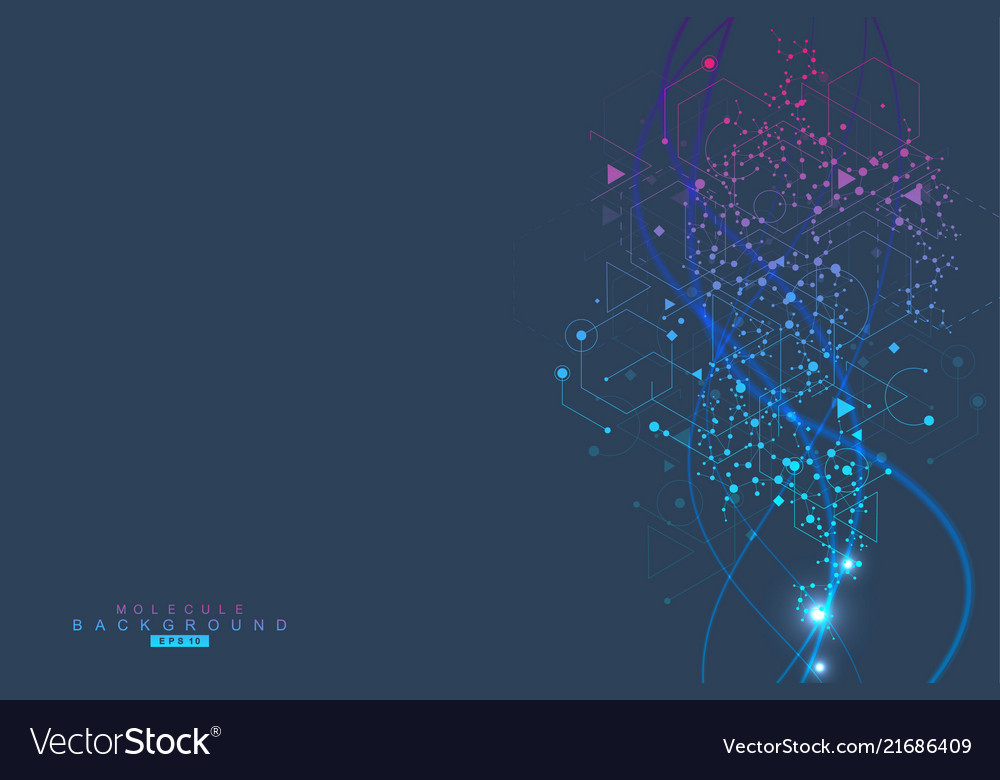 Science network pattern connecting lines and dots Vector Image