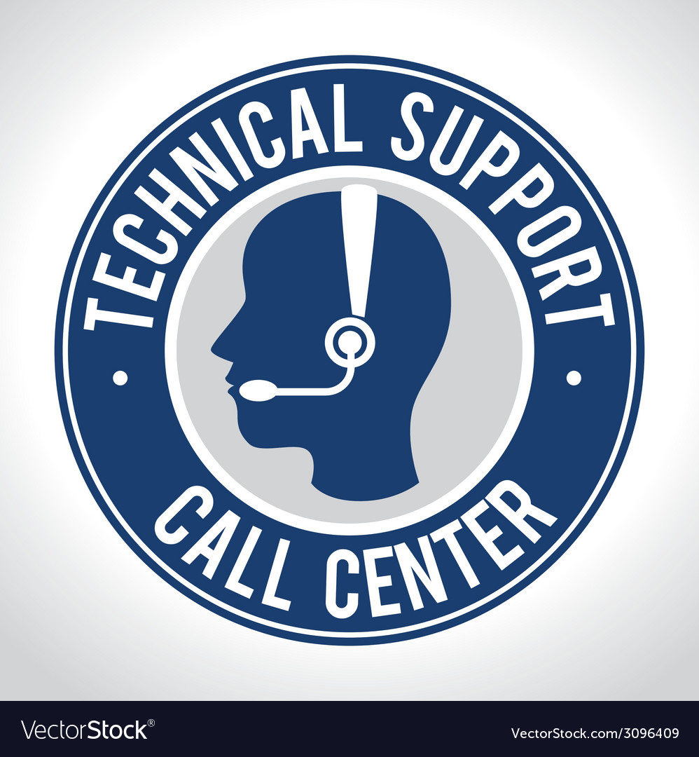 Technical support design over white background Vector Image