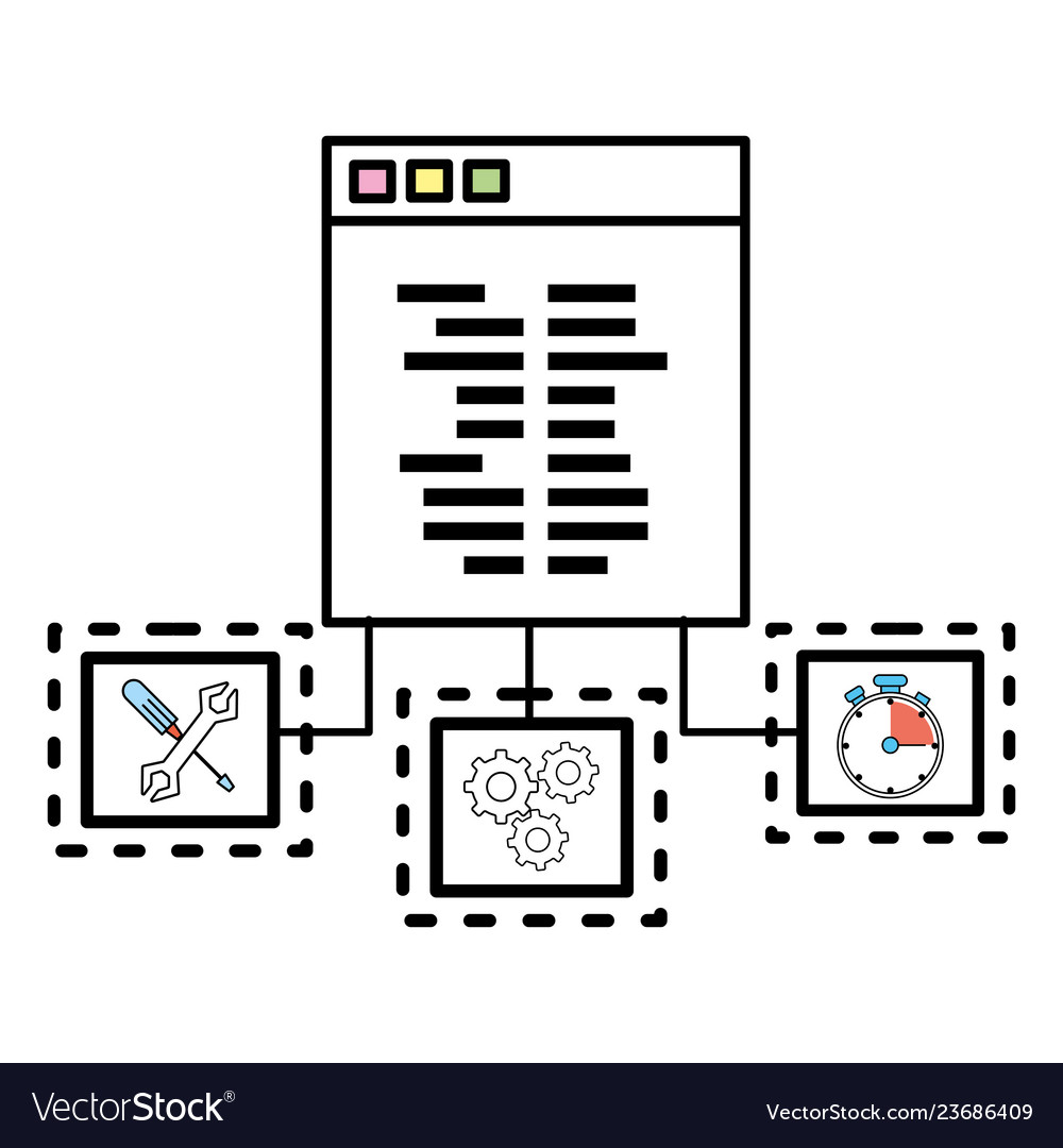 Technology computing cartoon Royalty Free Vector Image