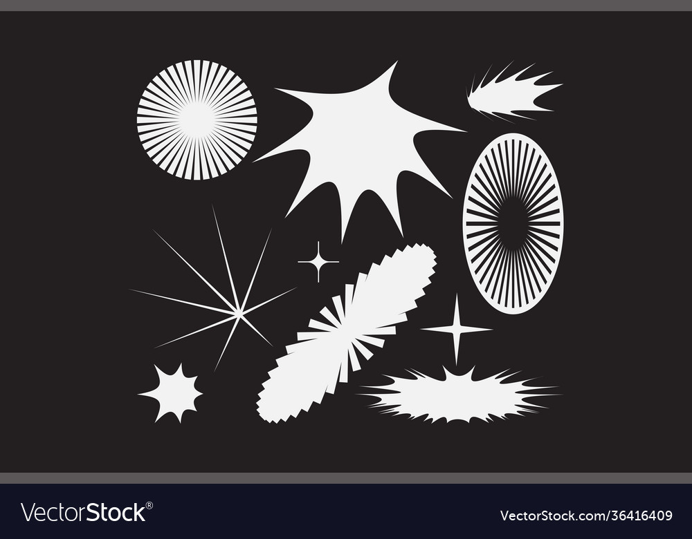 Universal basic star shapes set Royalty Free Vector Image