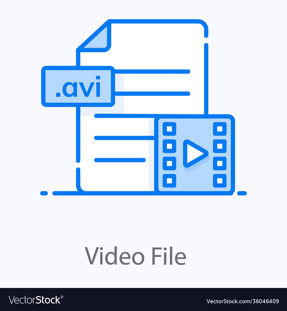 Video file Royalty Free Vector Image - VectorStock