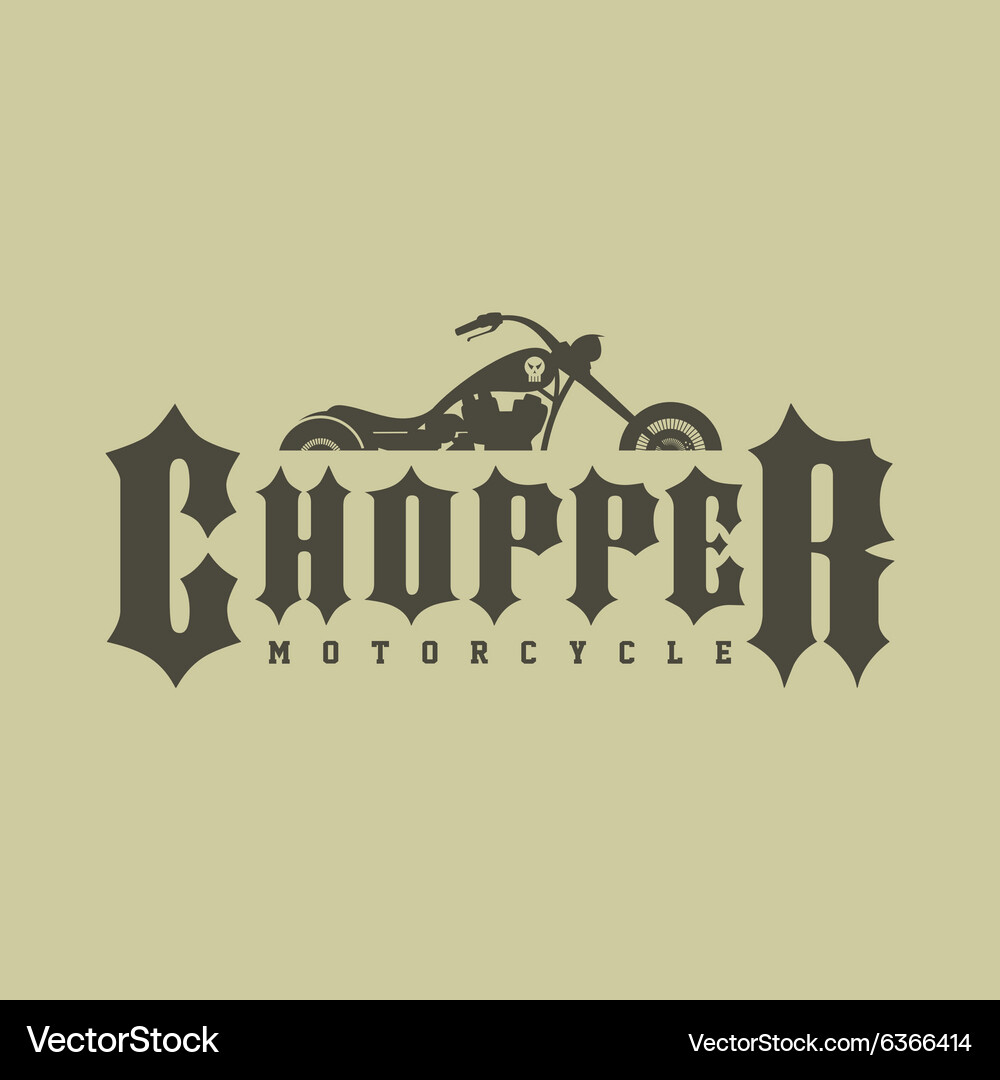 Chopper motorcycle Royalty Free Vector Image - VectorStock