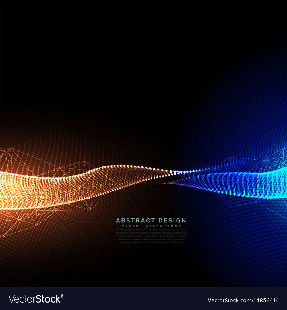 Digital particles technology background Royalty Free Vector