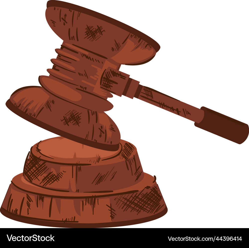 Gavel law and justice Royalty Free Vector Image