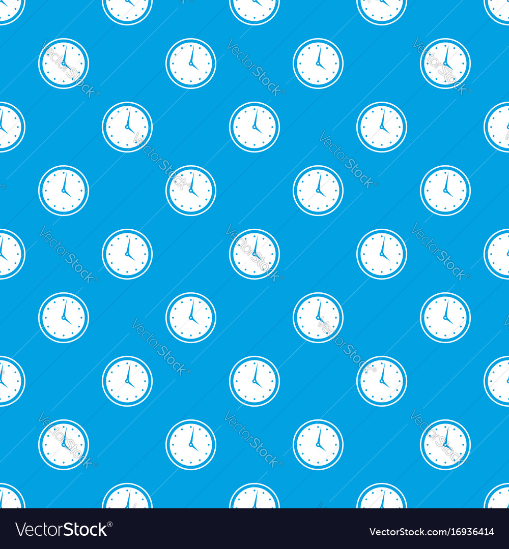 Watch pattern seamless blue Royalty Free Vector Image