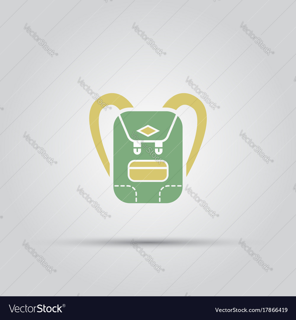 Backpack isolated colored icon Royalty Free Vector Image
