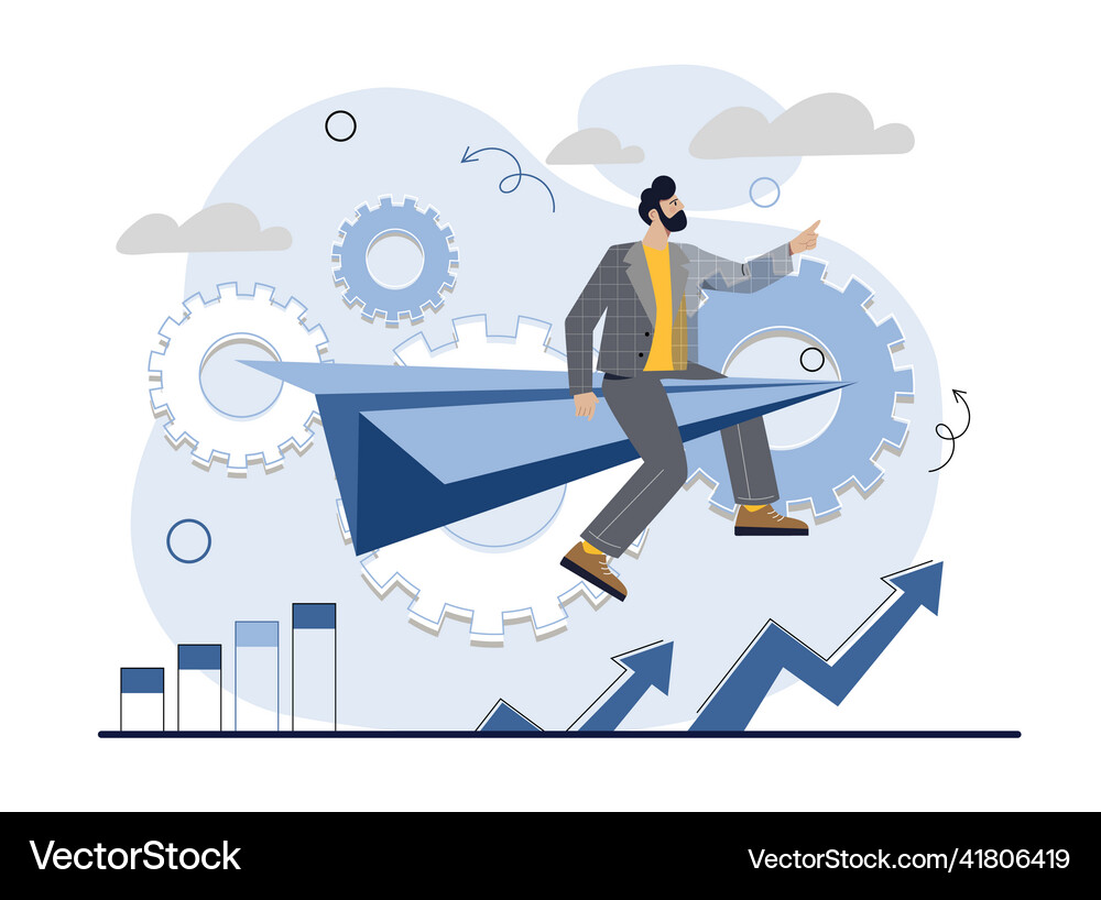 Business vision direction Royalty Free Vector Image