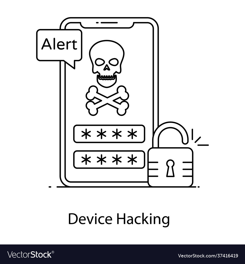 Device hacking Royalty Free Vector Image - VectorStock