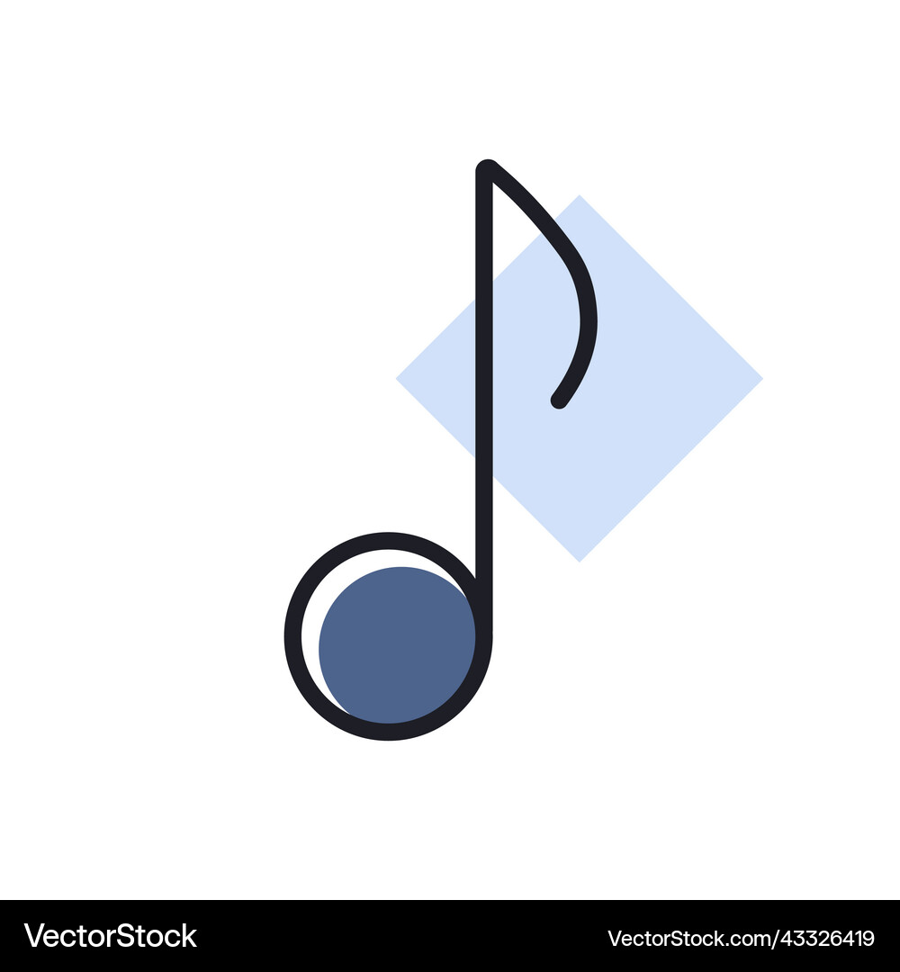 Music note icon graph symbol for and sound Vector Image