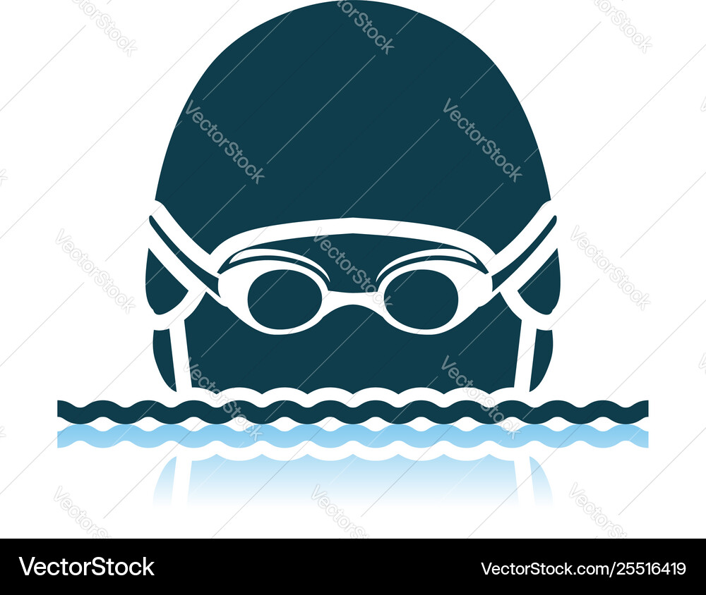 Swimming man head icon Royalty Free Vector Image