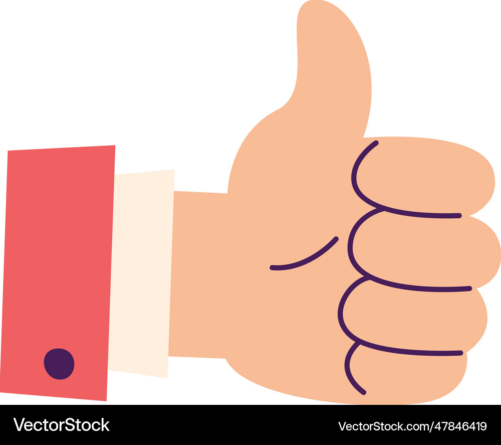 Thumb up sign Royalty Free Vector Image - VectorStock
