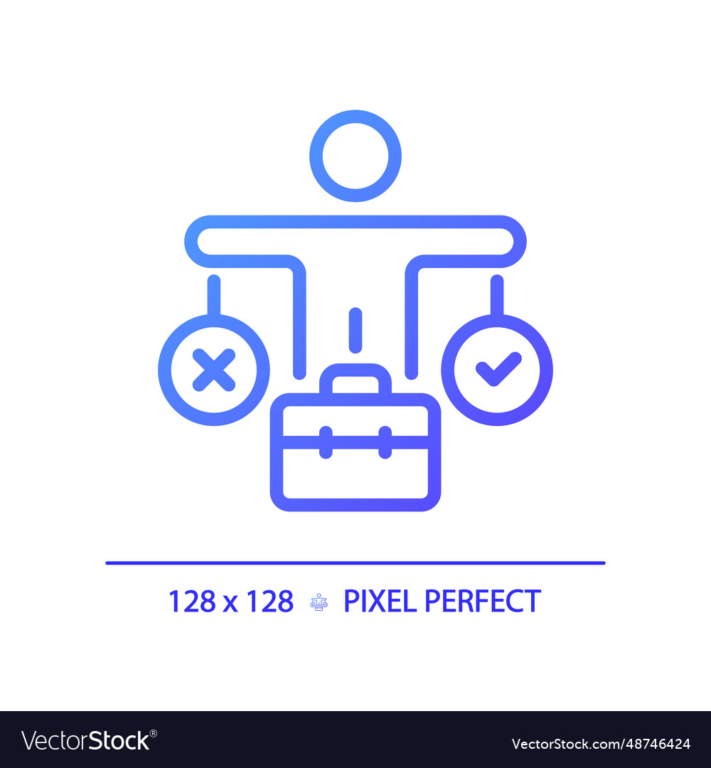 2d thin linear gradient decision making icon Vector Image 2d thin linear gradient decision making icon Vector Image