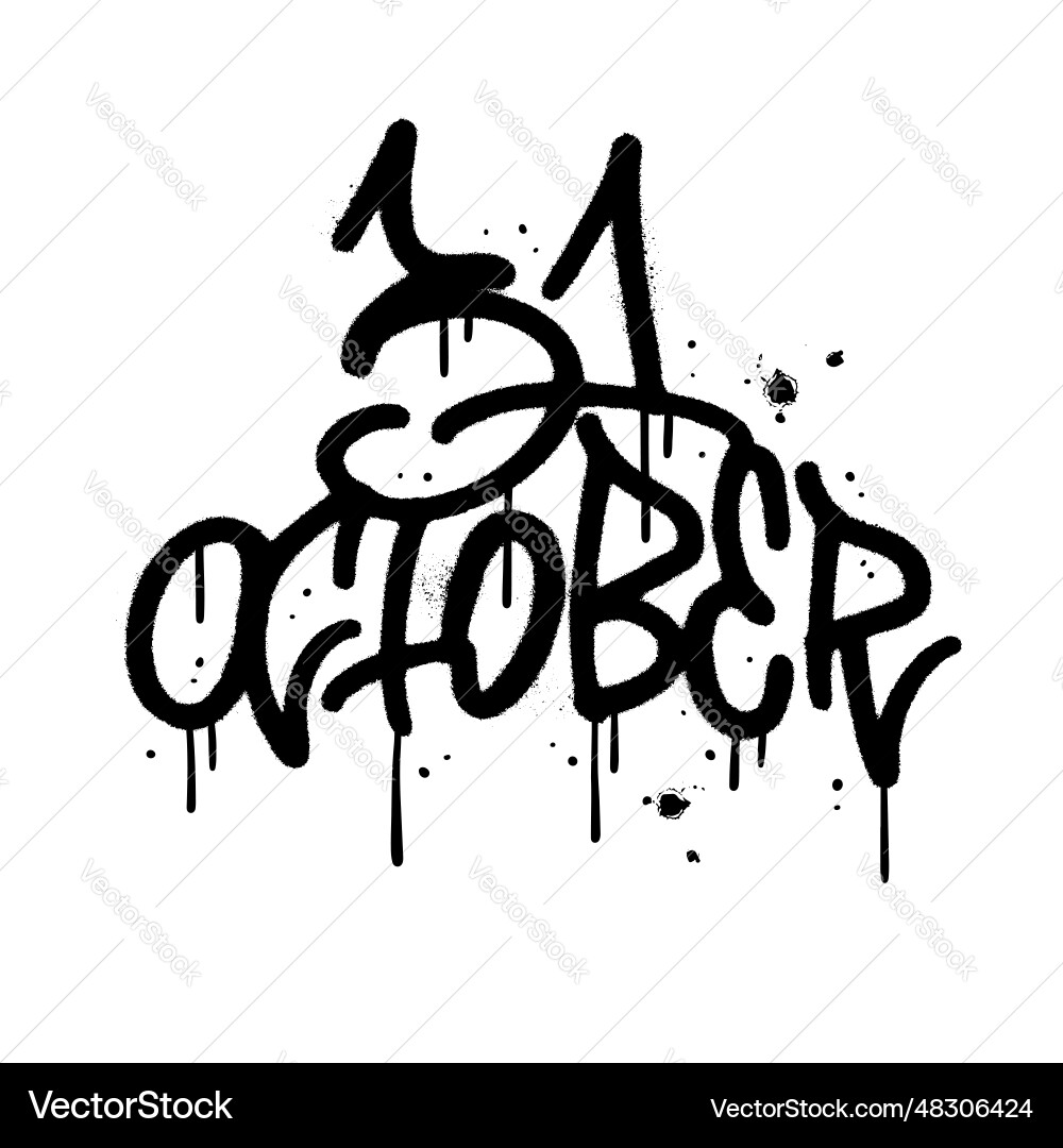 31 october - halloween lettering for banner Vector Image