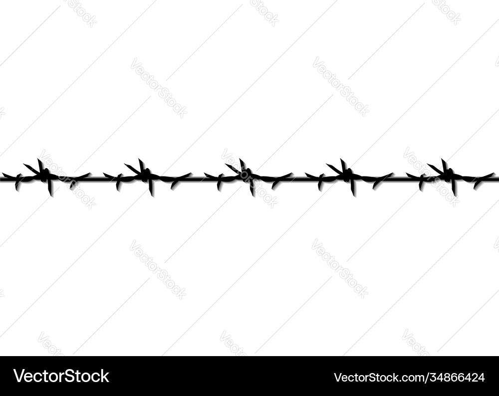Barbed wire icon seamless pattern isolated Vector Image