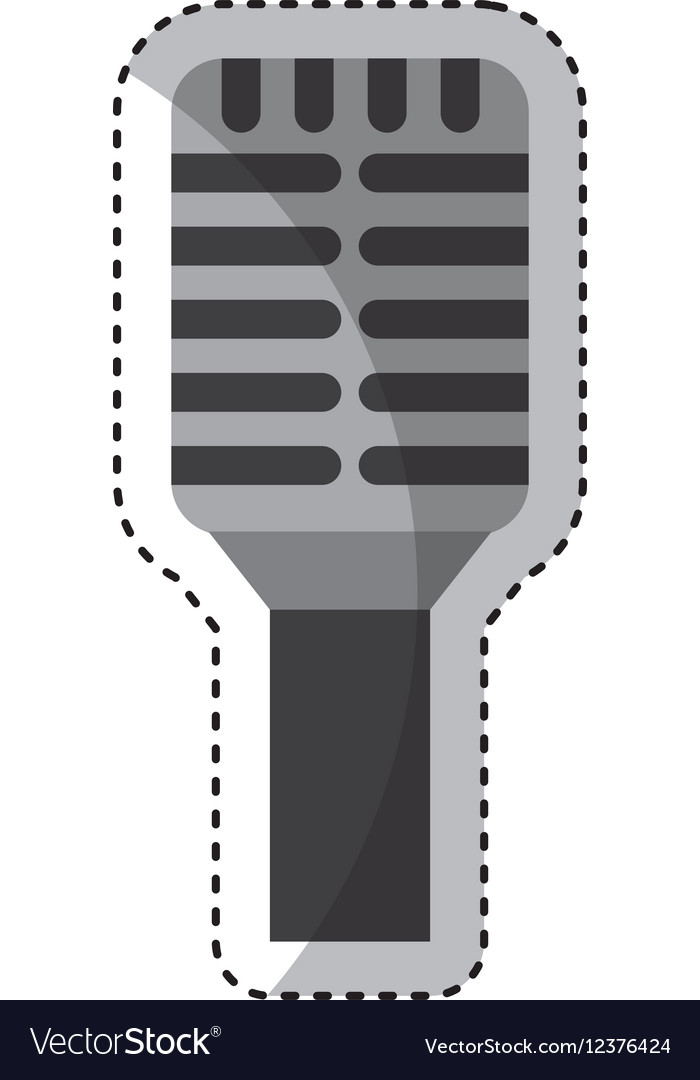 Microphone retro device icon Royalty Free Vector Image