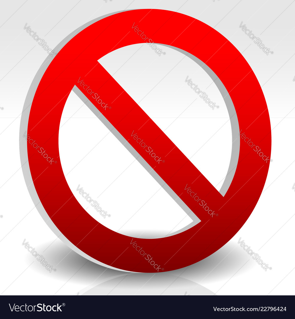 Red prohibition restriction - no entry sign Vector Image Red prohibition restriction - no entry sign Vector Image