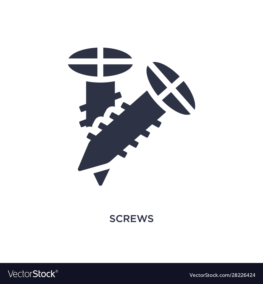 Screws icon on white background simple element Vector Image
