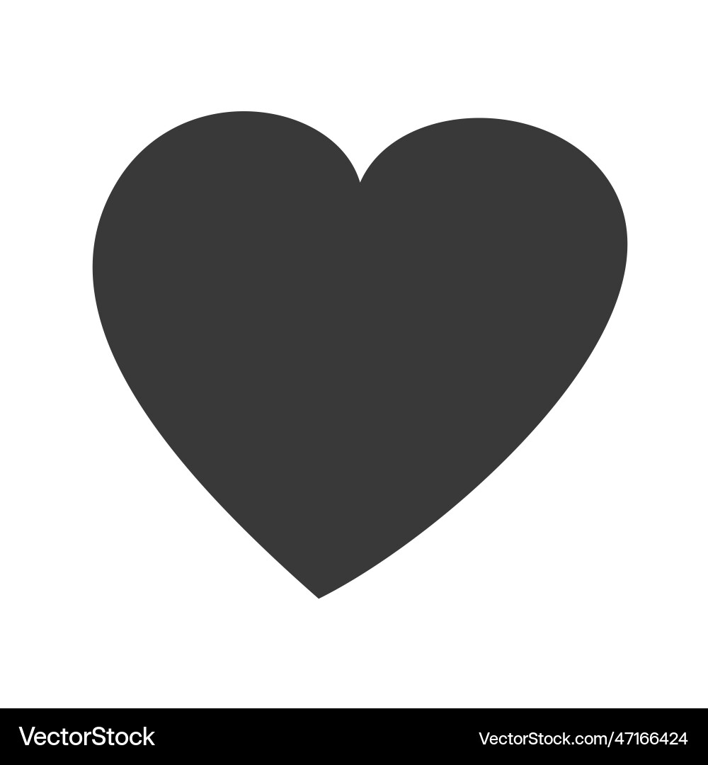 Silhouette heart Royalty Free Vector Image - VectorStock