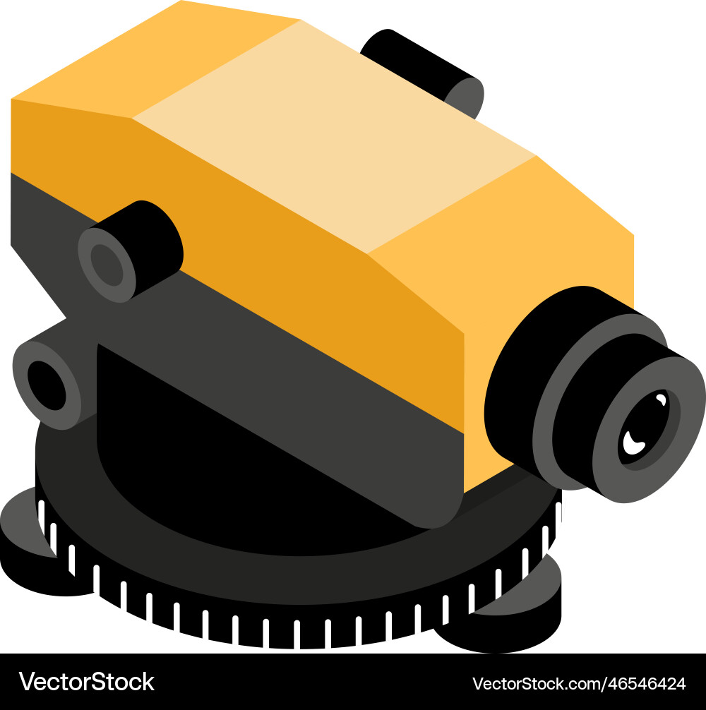 Theodolite isometric icon Royalty Free Vector Image