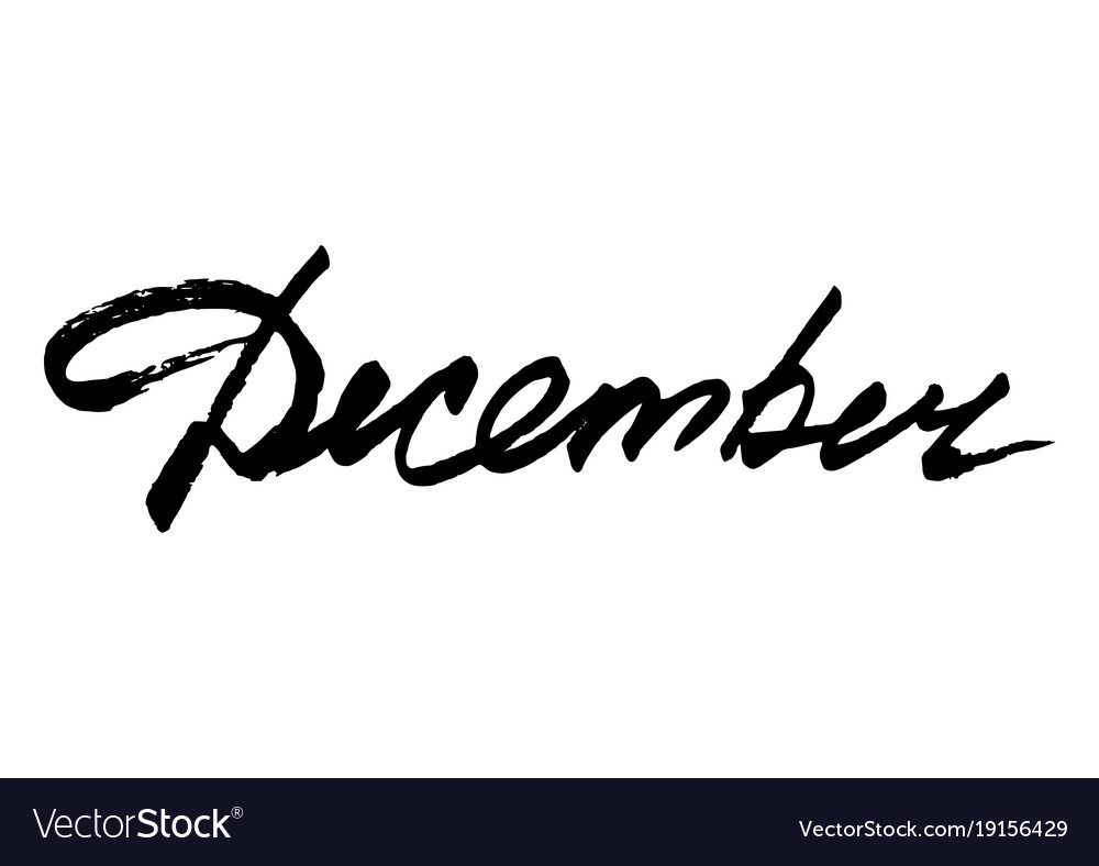 Hello december hand drawn lettering Royalty Free Vector Hello december hand drawn lettering Royalty Free Vector
