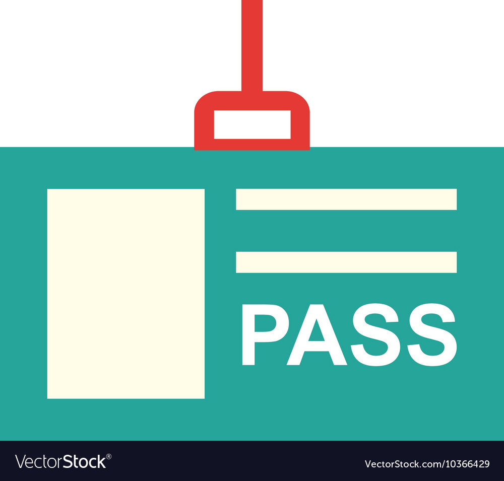 Pass Card Royalty Free Vector Image Vectorstock