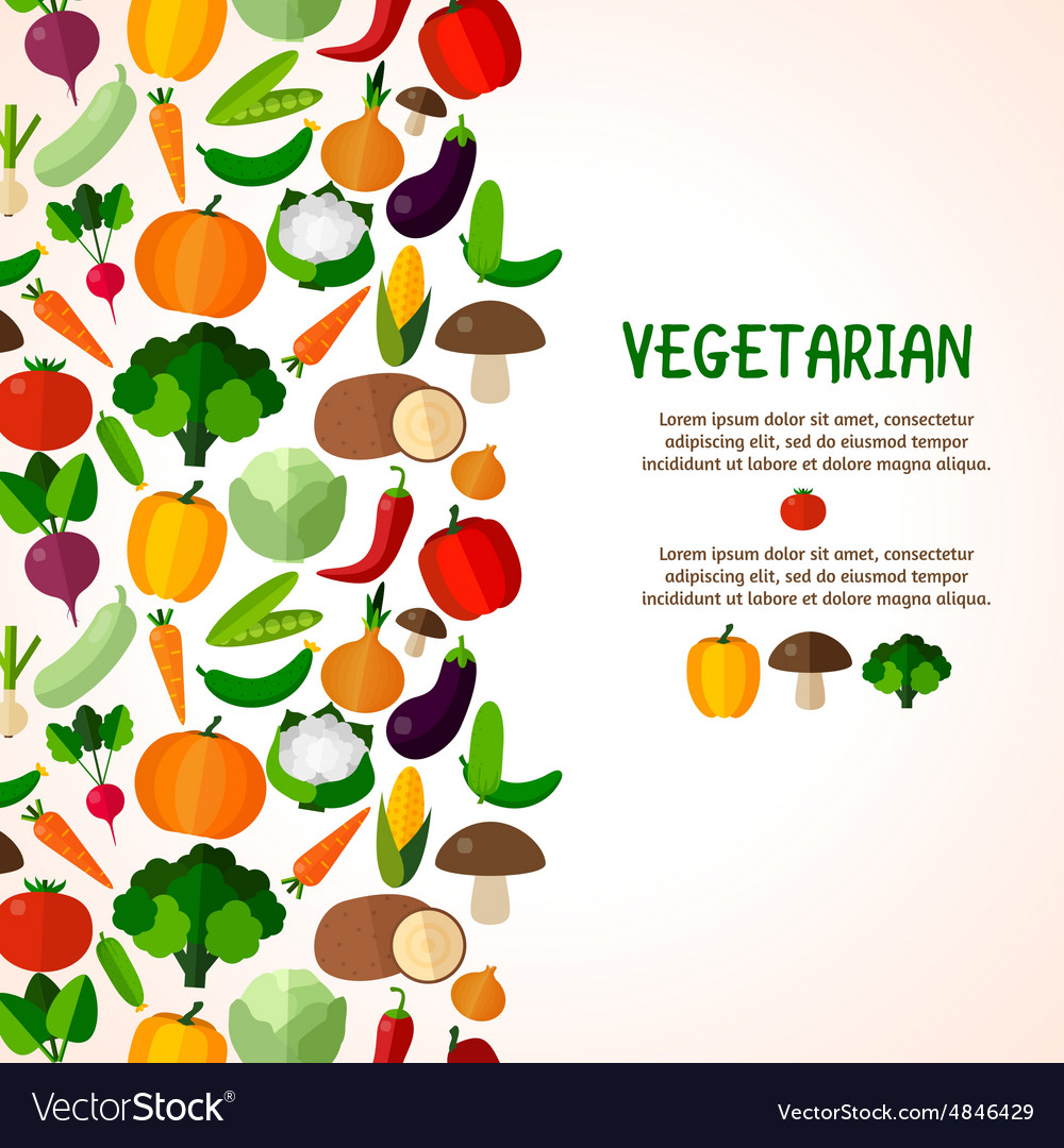 Vegetables background Royalty Free Vector Image