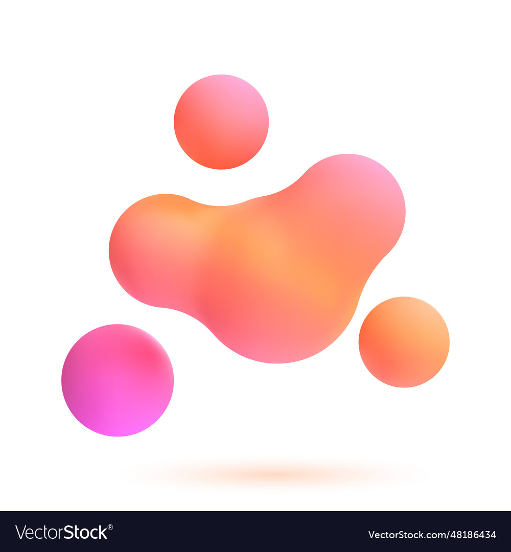 3d Abstract Blobs Set Royalty Free Vector Image