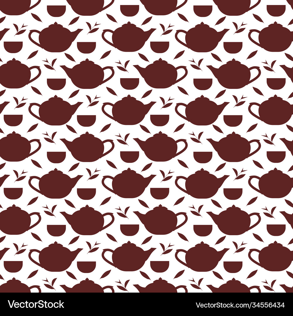 Chinese Tea Teapot And Tea Bowl Use A Template Vector Image