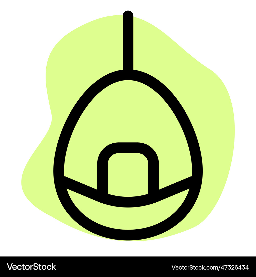 Decorative hanging egg chair with cushion Vector Image