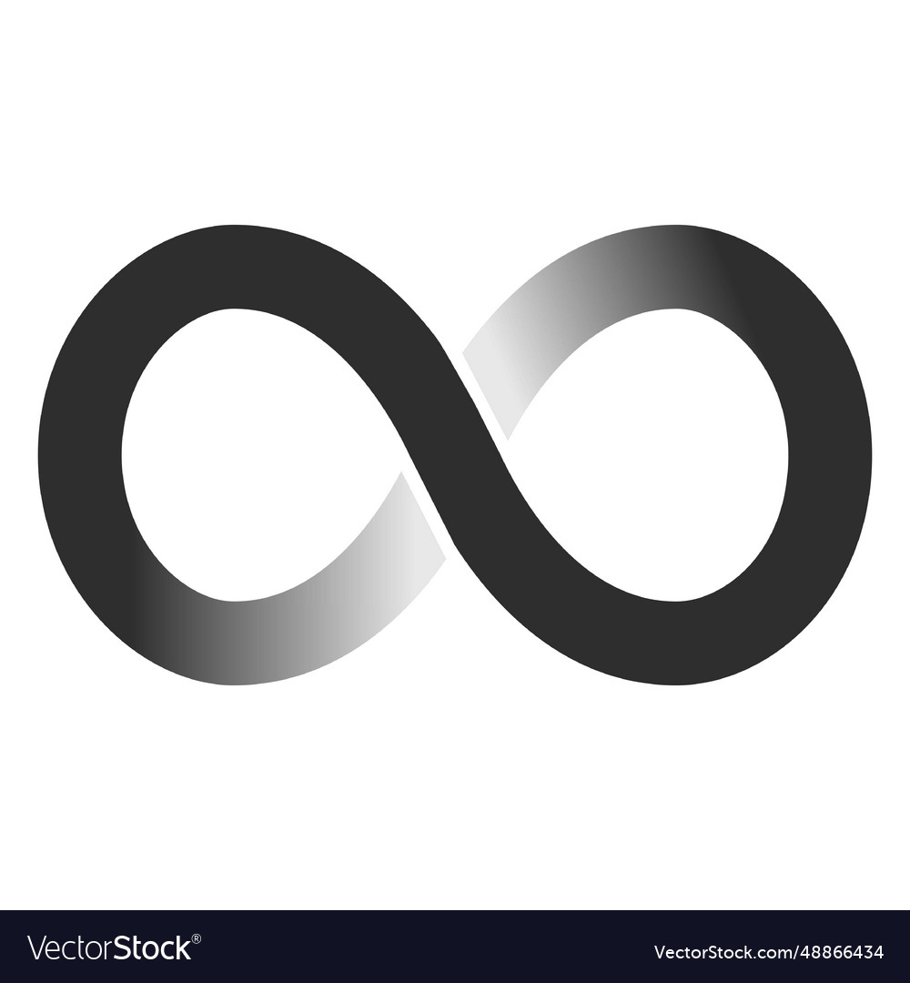 Gradient infinity logo infinite Royalty Free Vector Image