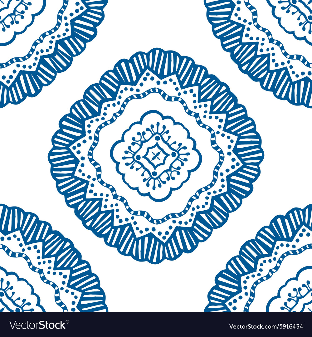 Seamless blue pattern Royalty Free Vector Image