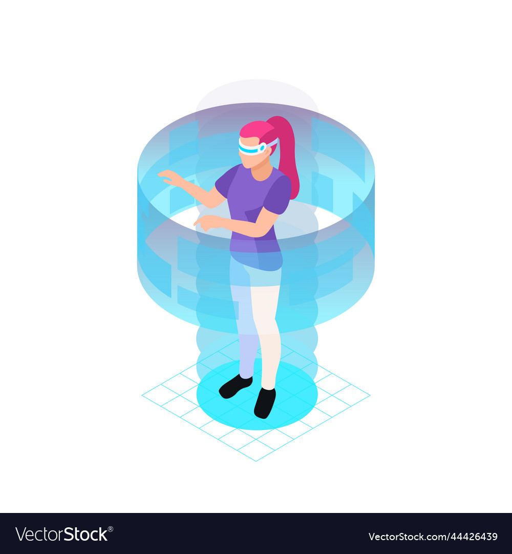Isometric virtual reality Royalty Free Vector Image Isometric virtual reality Royalty Free Vector Image