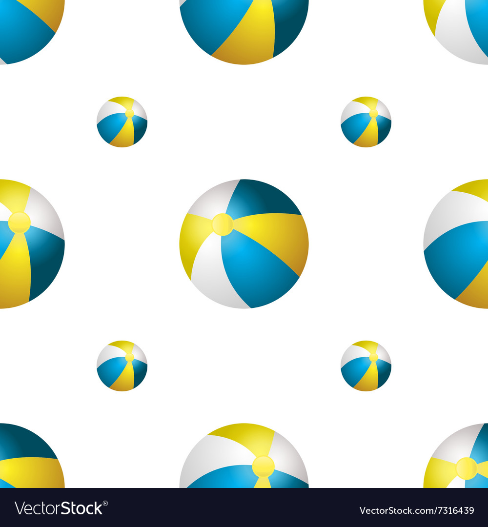 Summer background with beach balls Royalty Free Vector Image