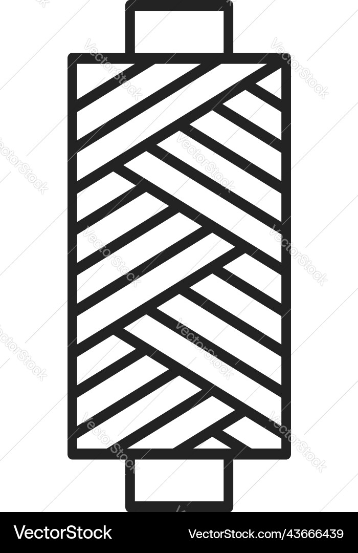 Thread spool bobbin icon needlework tailoring Vector Image