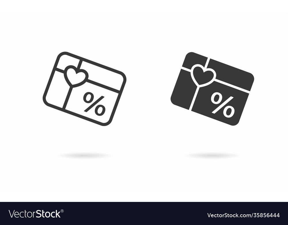 Gift card icon Royalty Free Vector Image - VectorStock