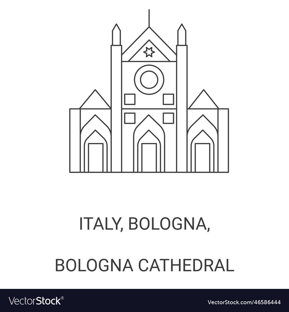 Italy bologna bologna cathedral travel landmark Vector Image