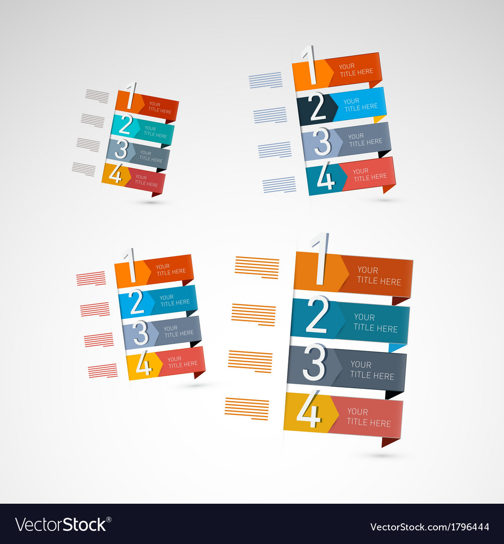 Progress steps for tutorial infographics Vector Image